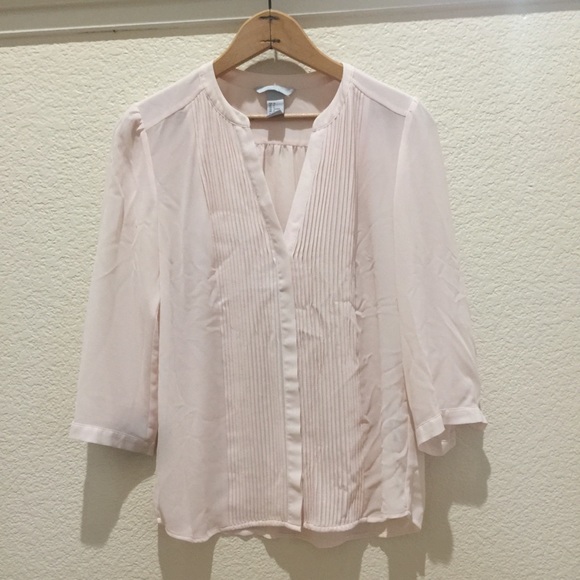 H&M | Tops | Hm Light Pink Button Up | Poshmark